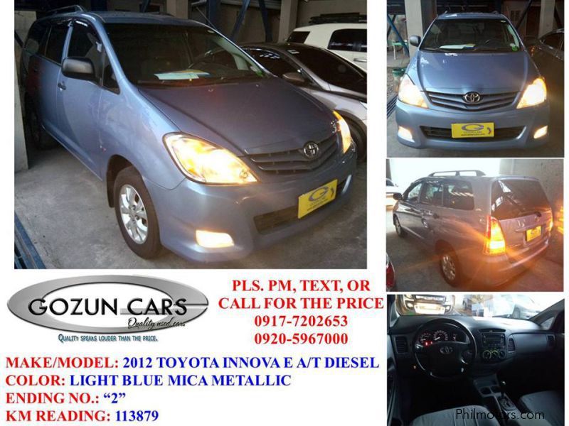 Used Toyota Innova | 2012 Innova for sale | Pampanga Toyota Innova ...
